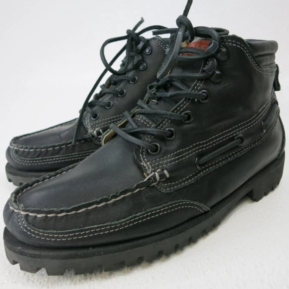 Sebago | Shoes | Sebago Leather Hiking Moc Toe Boots Mens Sz 8 | Poshmark